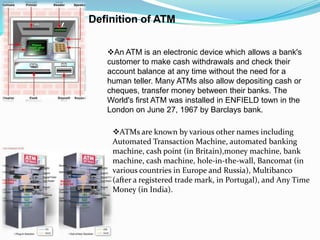 Security features of atm | PPTX | Credit Cards | Personal Debt