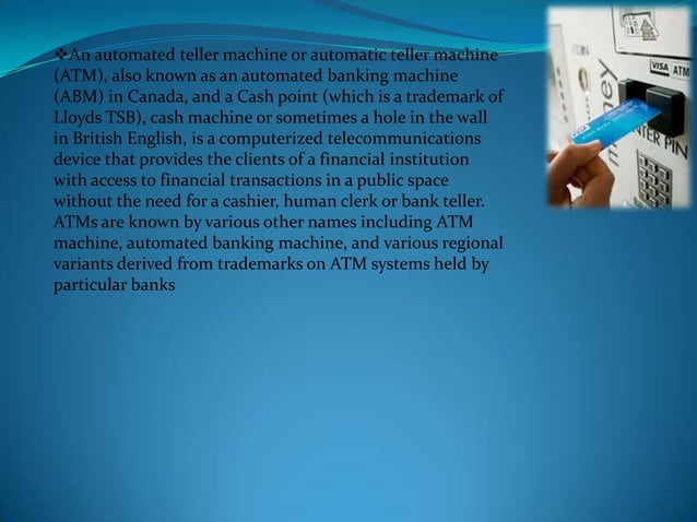 Security features of atm | PPTX | Credit Cards | Personal Debt