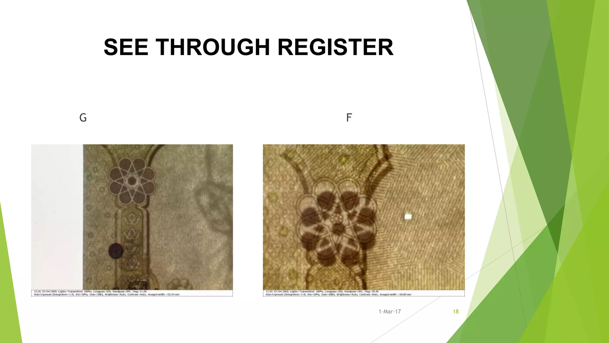 Security features of currency note | PPTX