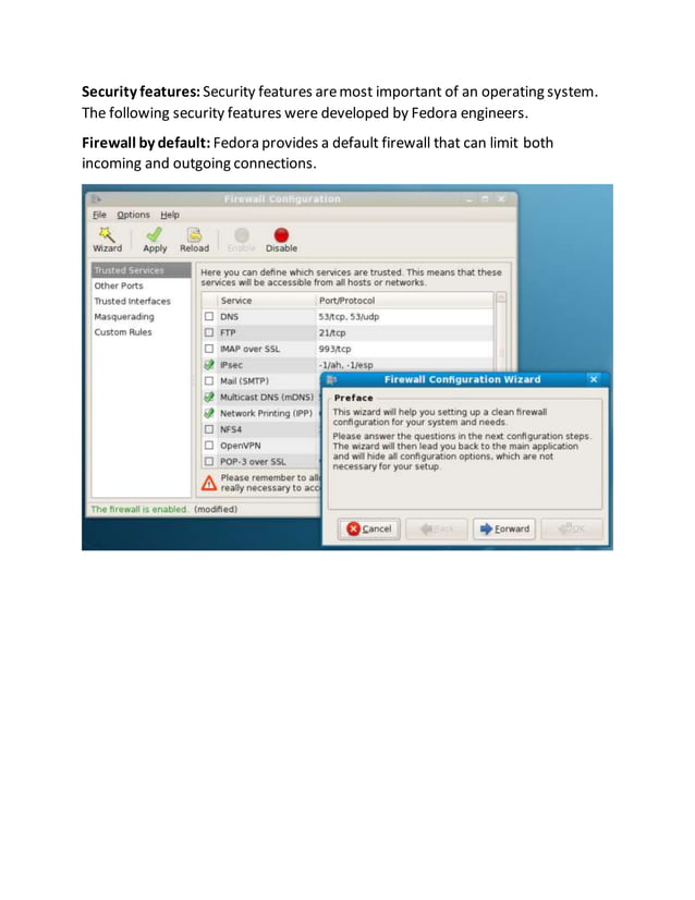 Security features of fedora | PDF