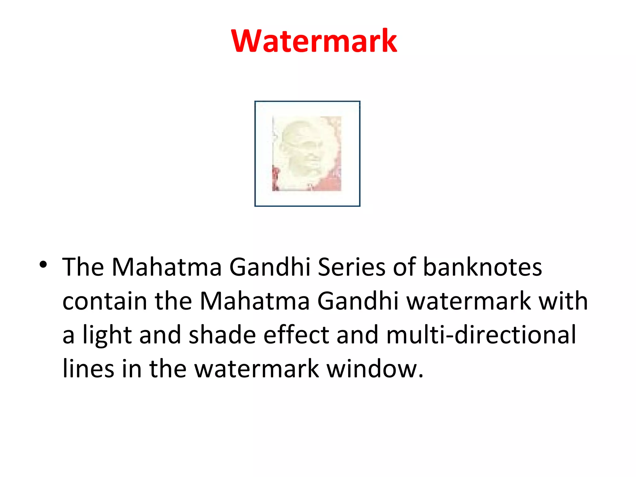 Security features of indian banknotes given by rbi | PPT