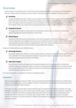 Security for Implantable Medical Devices (IMDs) | PDF