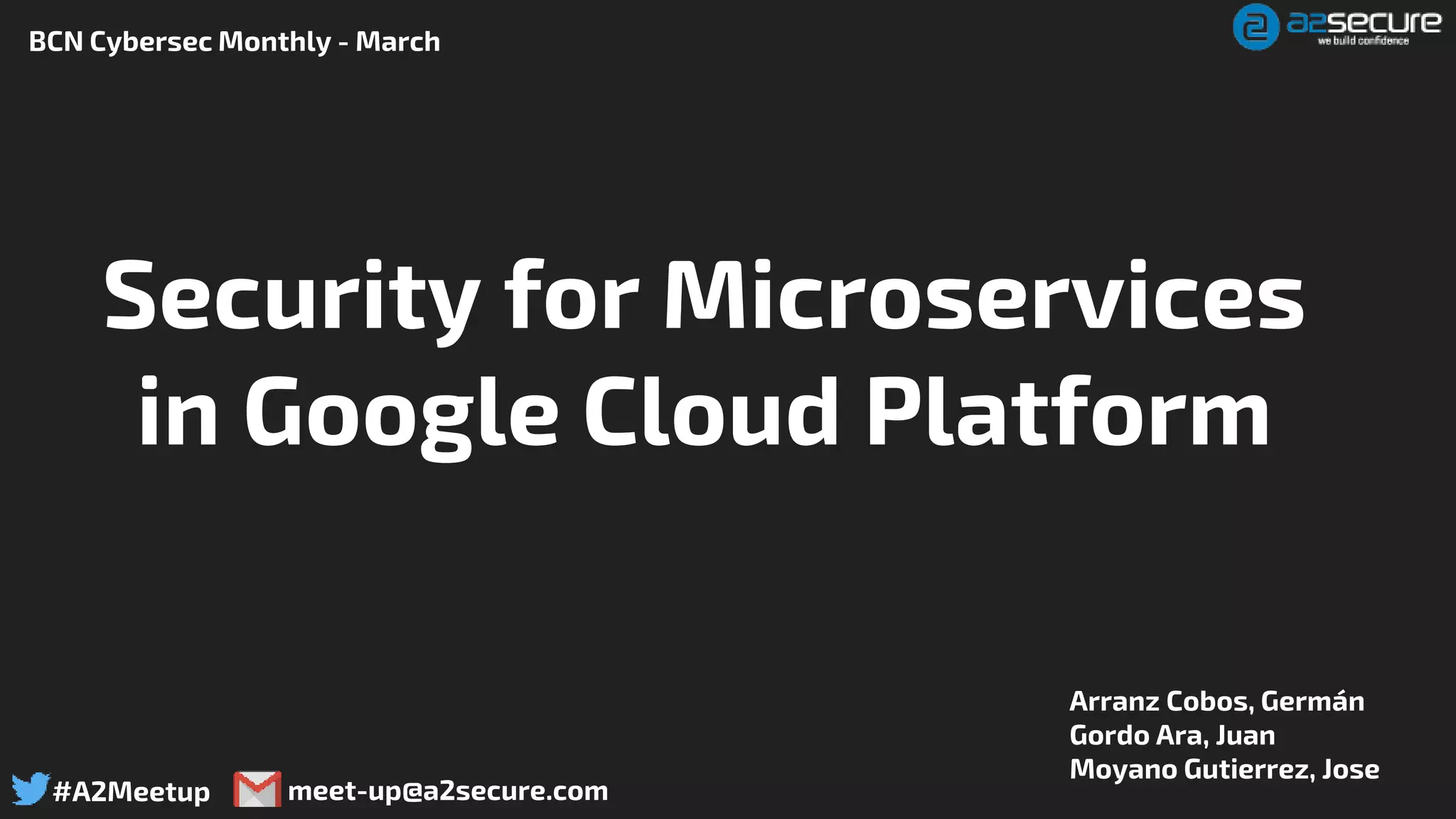 Security for Microservices in GCP | PPTX
