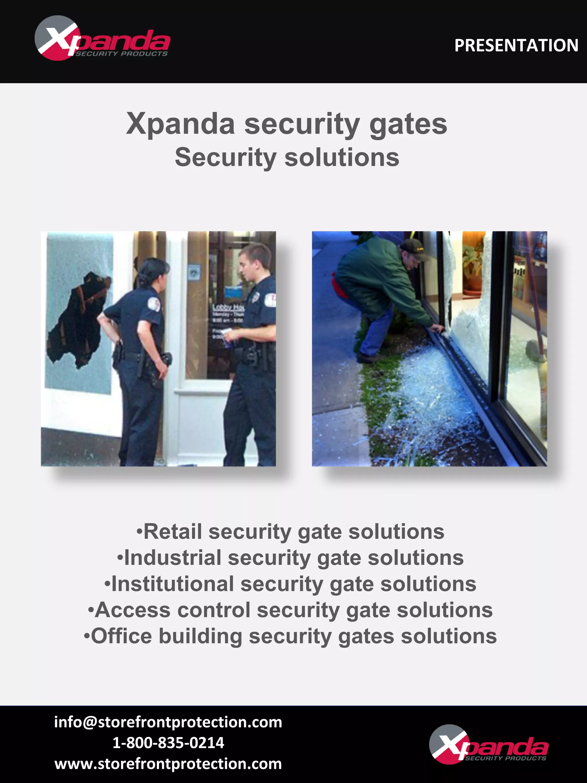 Security gate solutions by storefront protection | PPT