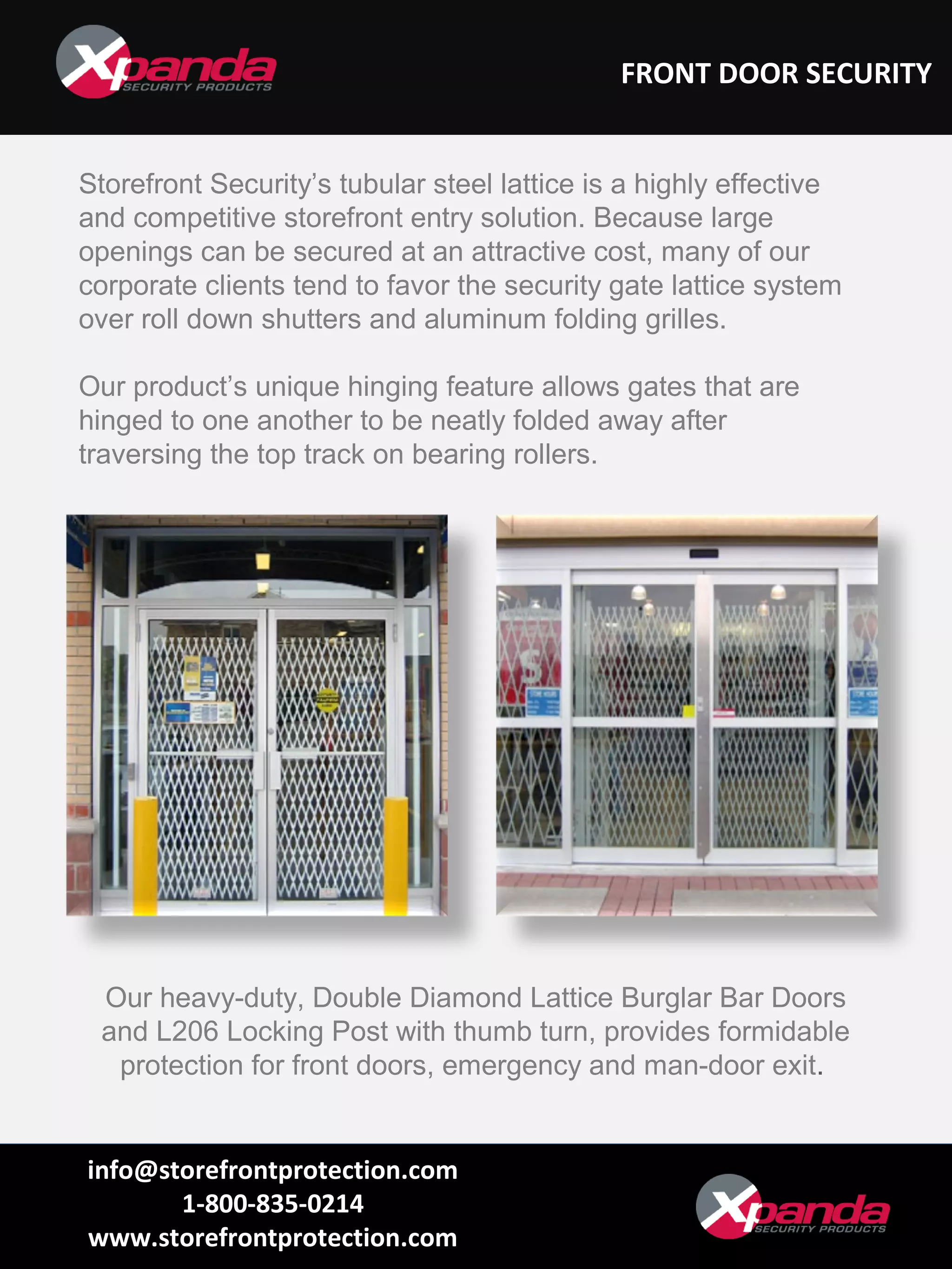 Security gate solutions by storefront protection | PPT