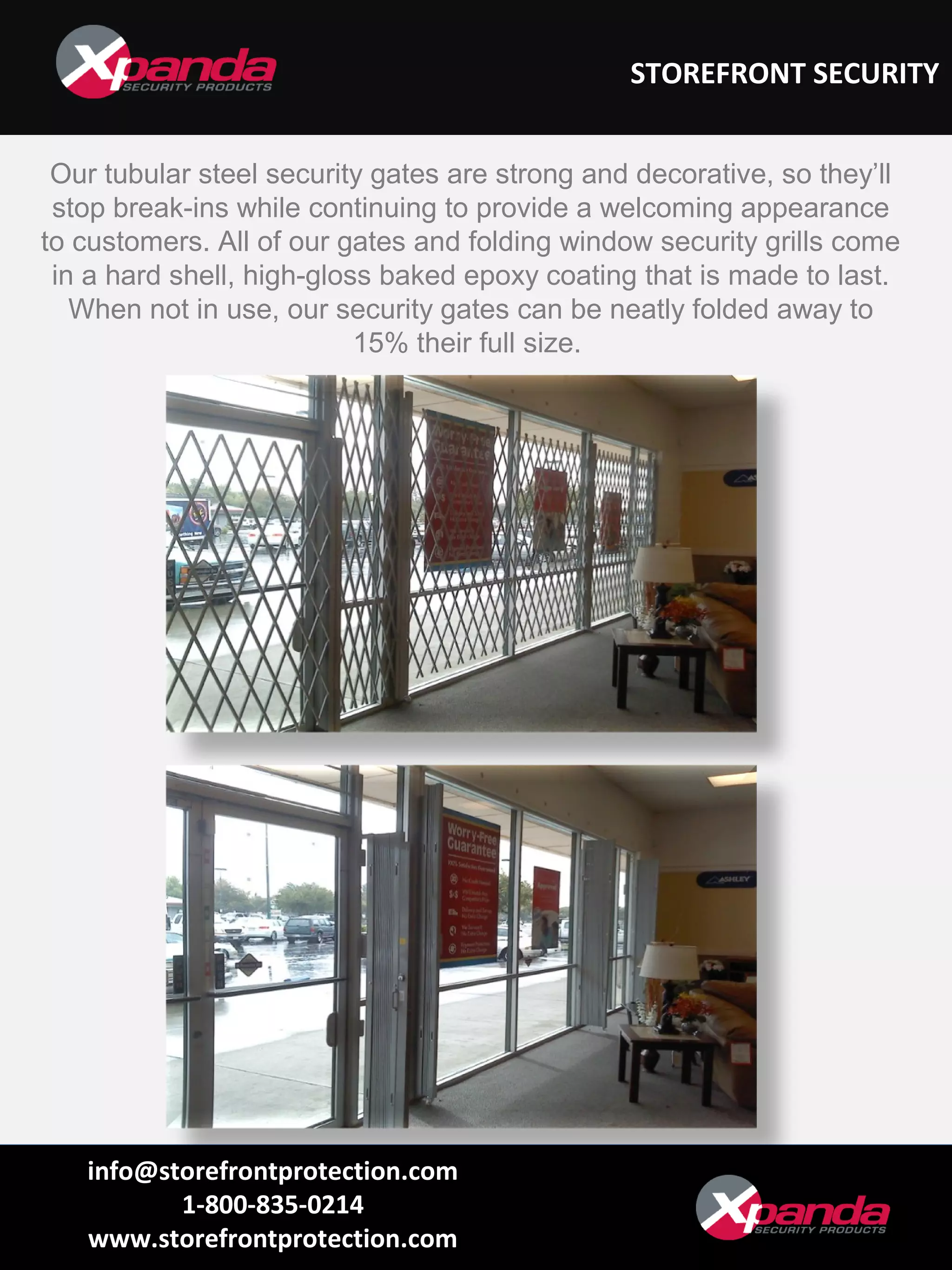 Security gate solutions by storefront protection | PPT