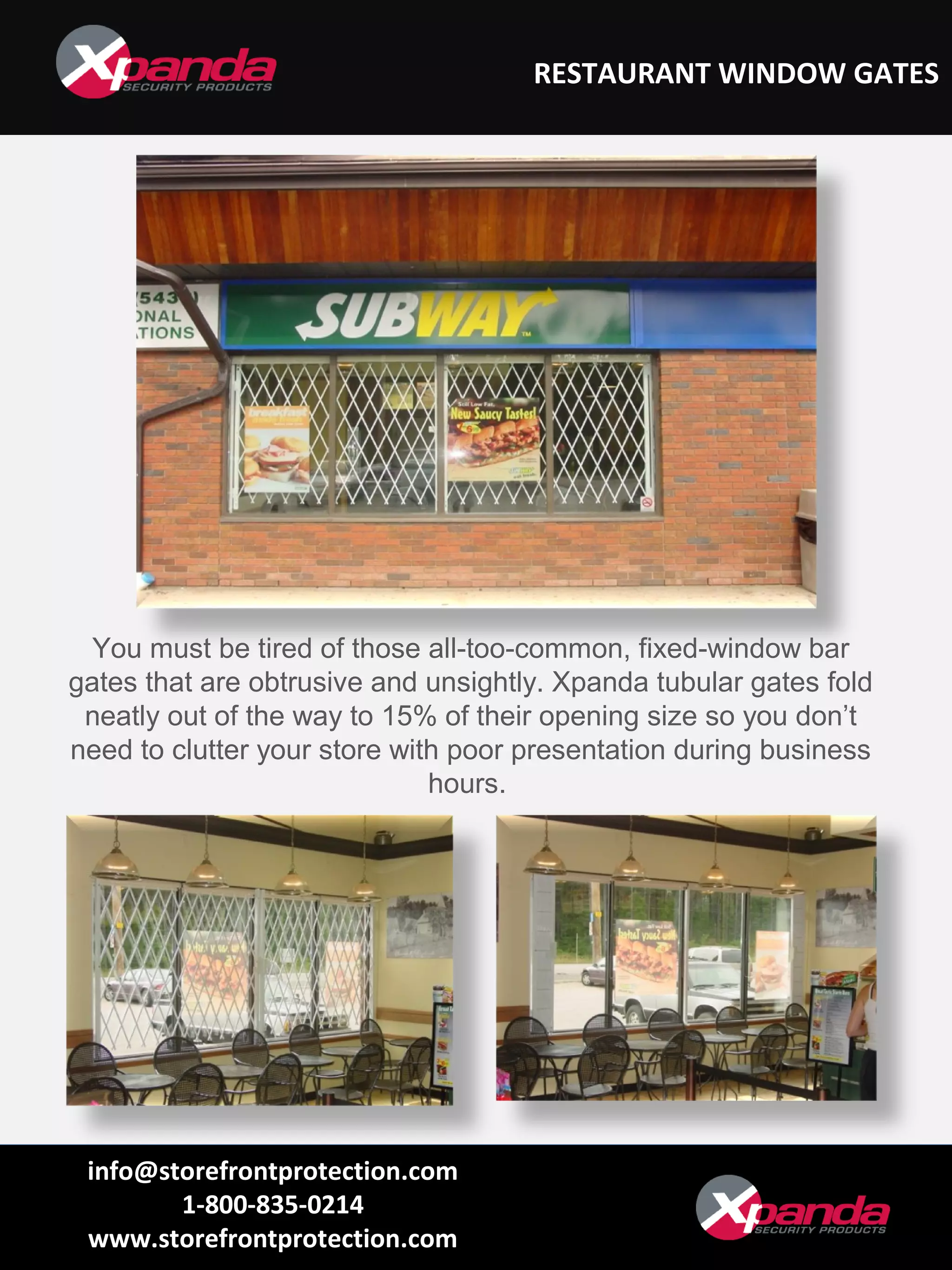 Security gate solutions by storefront protection | PPT