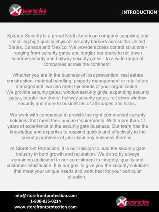 Security gate solutions by storefront protection | PPT