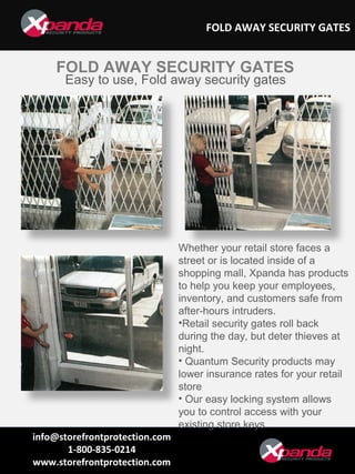 Security gate solutions by storefront protection | PPT