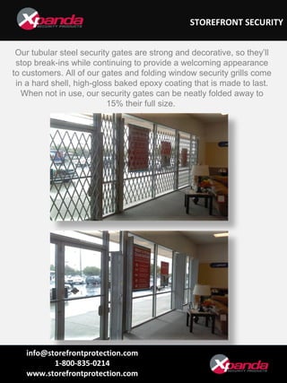 Security gate solutions by storefront protection | PPT