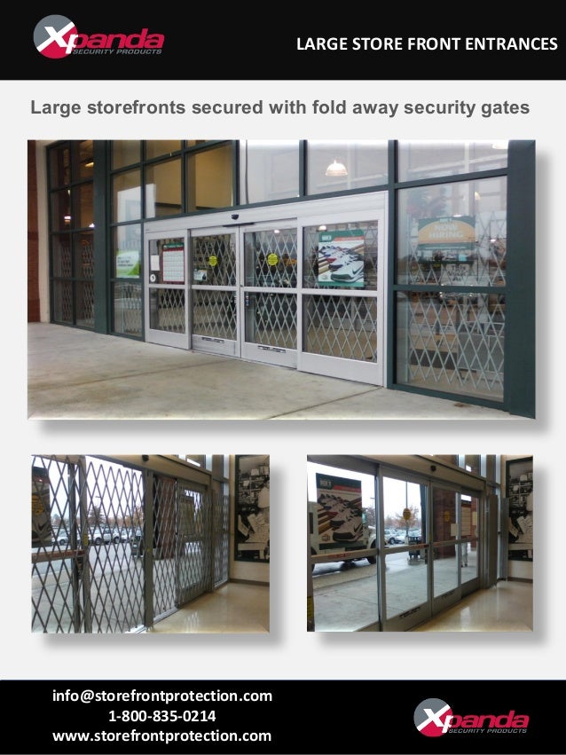 Security gate solutions by storefront protection