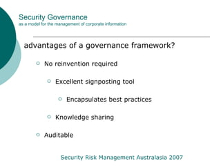 Security Governance | PPT
