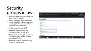 Creating Security groups in aws cloud.pptx