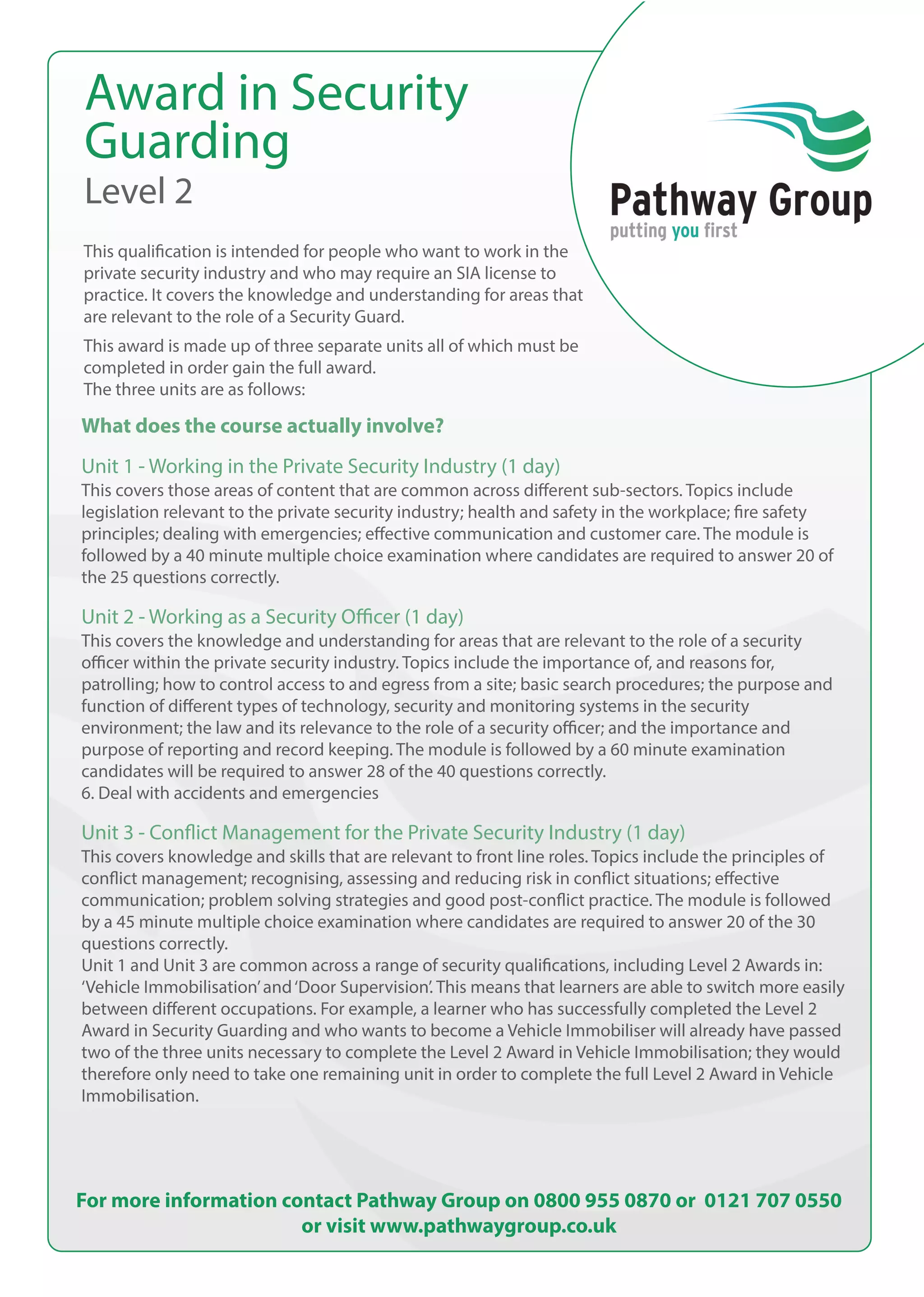 Security Guarding level 2 qualification | PDF