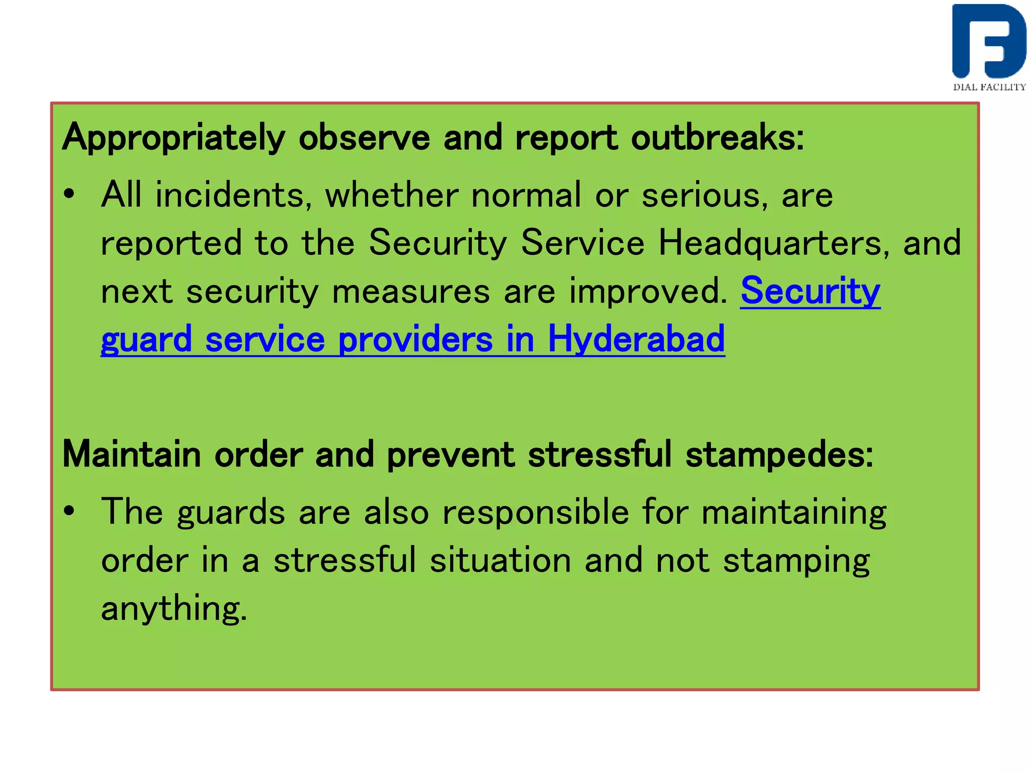 Security guard roles and responsibilities | PPTX