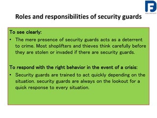 Security guard roles and responsibilities | PPTX