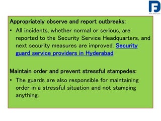 Security guard roles and responsibilities | PPTX