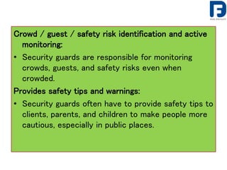 Security guard roles and responsibilities | PPTX