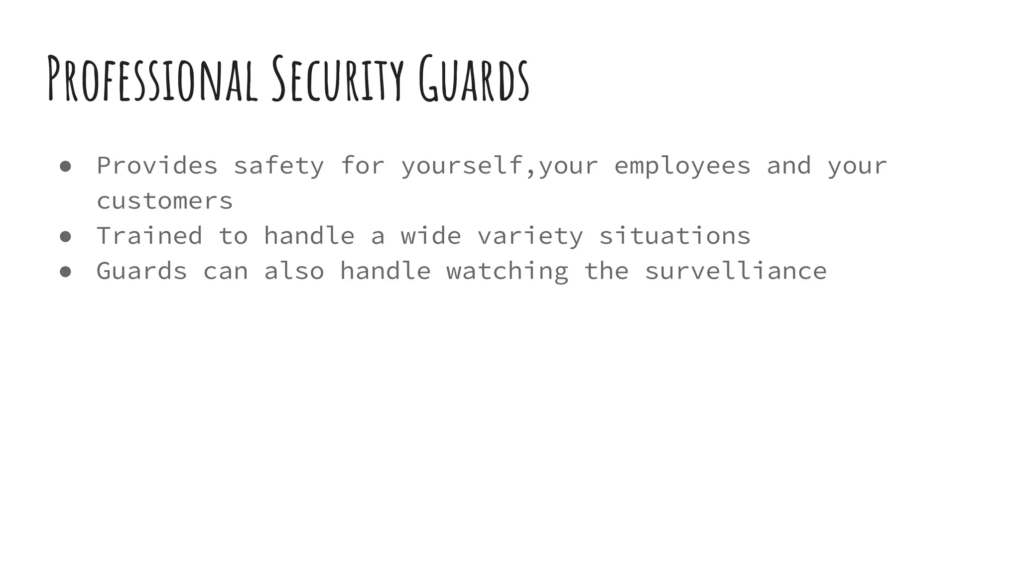 Security guards | PPTX