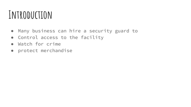 Security guards | PPTX
