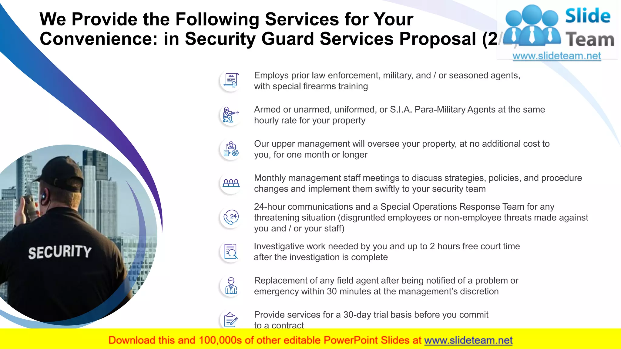 Security Guard Services Proposal Template PowerPoint Presentation Slides | PDF