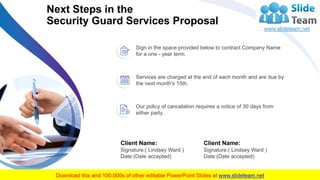 Security Guard Services Proposal Template PowerPoint Presentation Slides | PDF