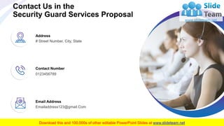Security Guard Services Proposal Template PowerPoint Presentation Slides | PDF