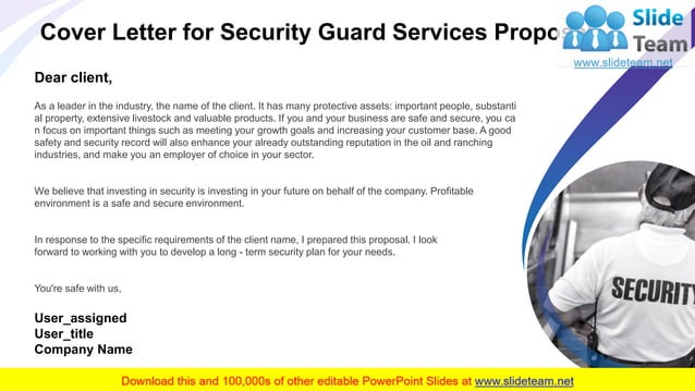 Security Guard Services Proposal Template PowerPoint Presentation Slides | PDF