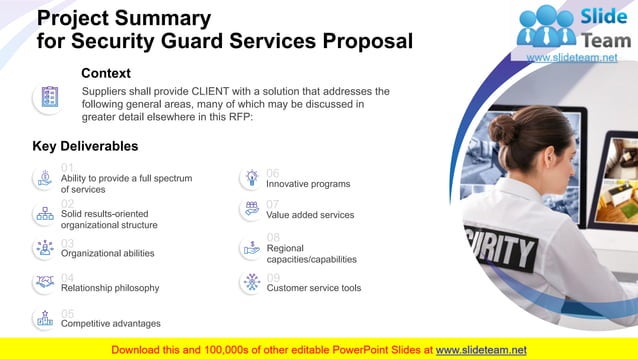 Security Guard Services Proposal Template PowerPoint Presentation Slides | PDF