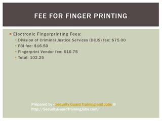 Security guard training in new york | PPTX