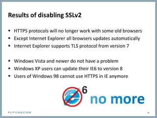 Security hardening and drown attack prevention for mobile backend ...