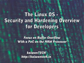 Security, Hack1ng and Hardening on Linux - an Overview | PPT