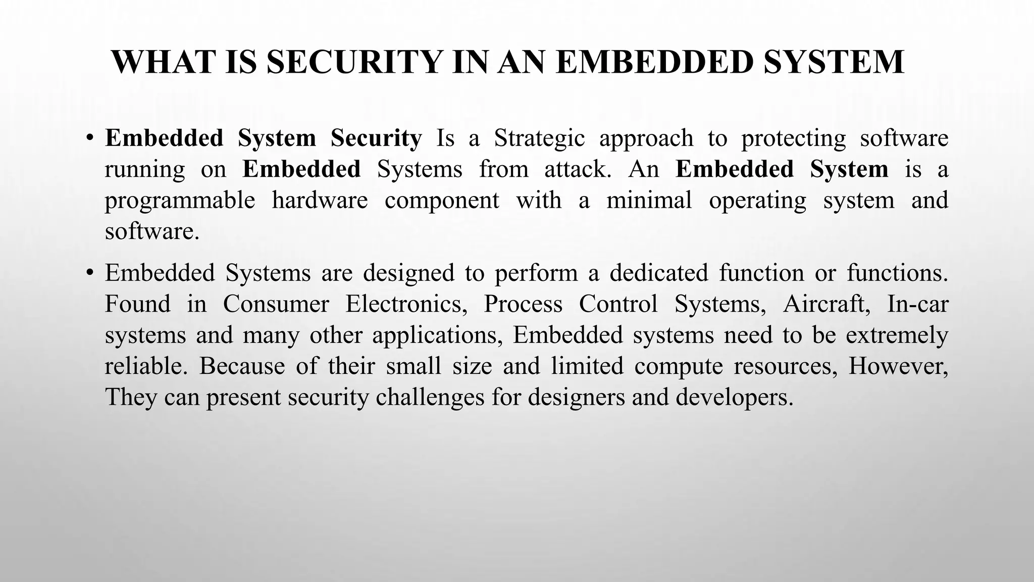 Security in an embedded system | PPTX
