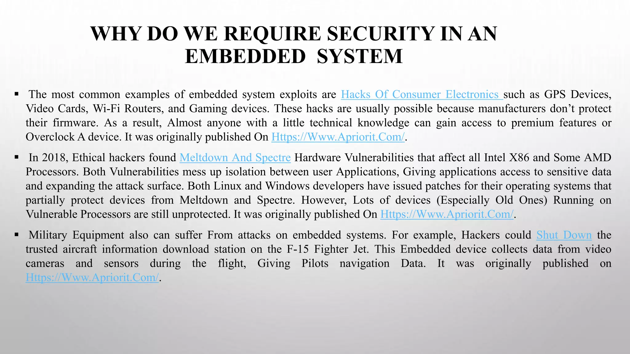 Security in an embedded system | PPTX