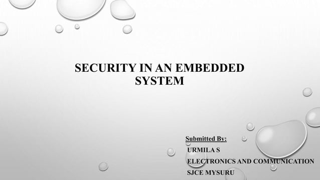 Security in an embedded system | PPTX