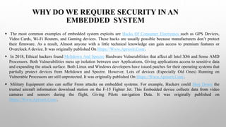 Security in an embedded system | PPTX