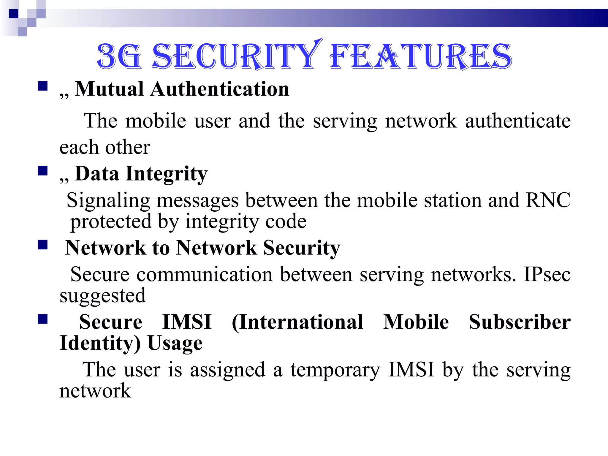 Security in bluetooth, cdma and umts | PPT