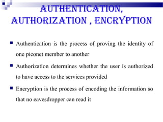 Security in bluetooth, cdma and umts | PPT