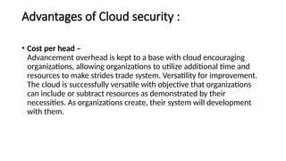Security Challenges in Cloud Computing and Solutions | PPTX