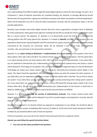 COSC2536/2537 Security in Computing and Information Technology Assignments | PDF