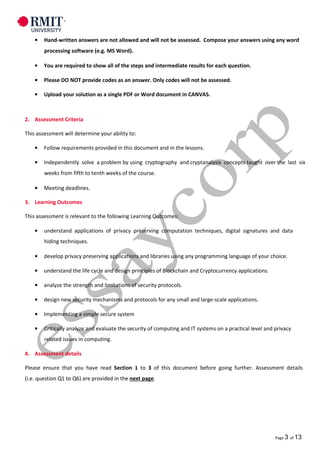 COSC2536/2537 Security in Computing and Information Technology Assignments | PDF