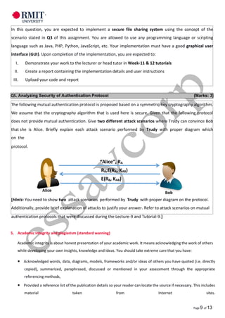 COSC2536/2537 Security in Computing and Information Technology Assignments | PDF
