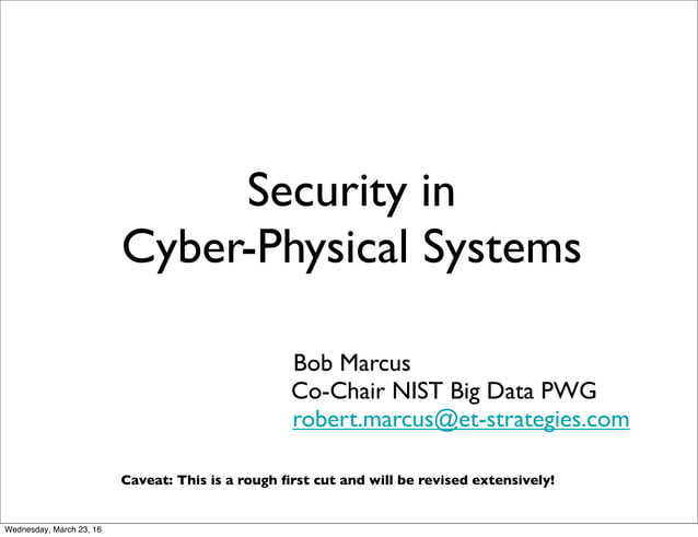 Security in Cyber-Physical Systems | PDF