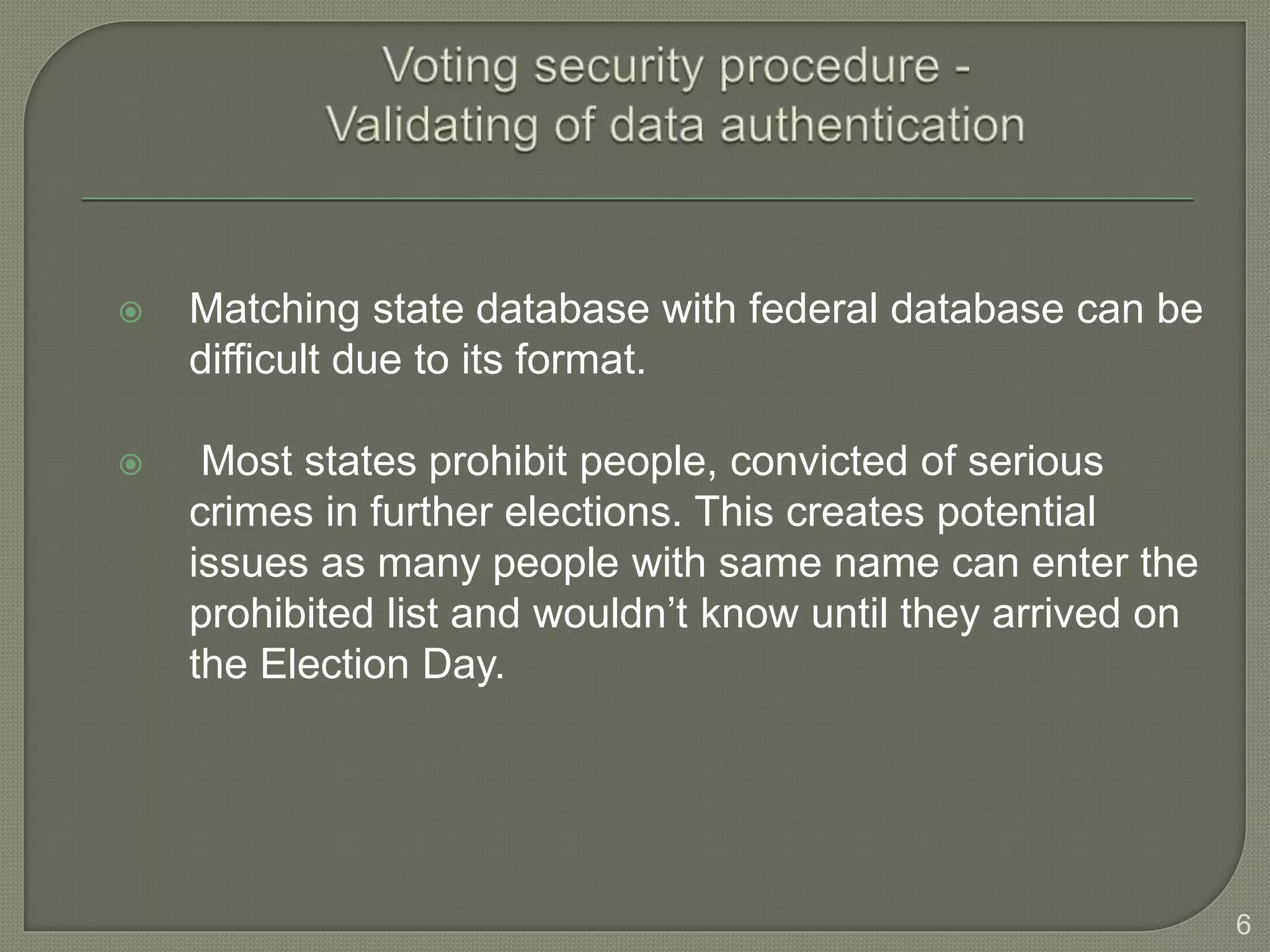 Security in digital voting system | PPT