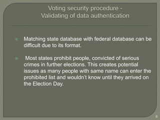 Security in digital voting system | PPT