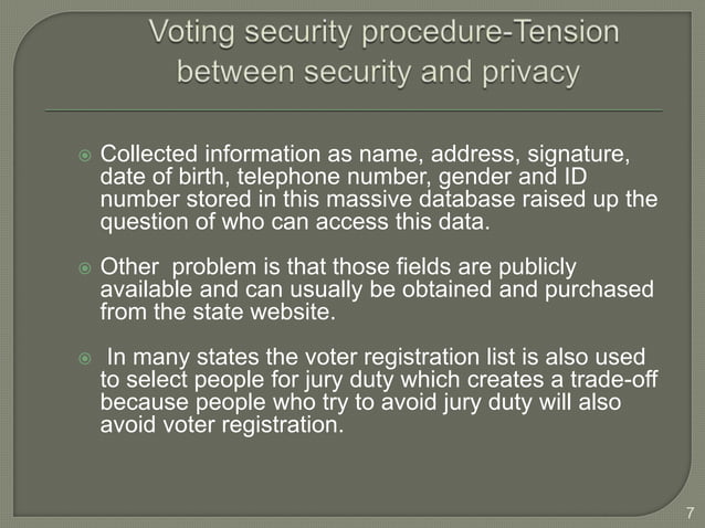 Security in digital voting system | PPT