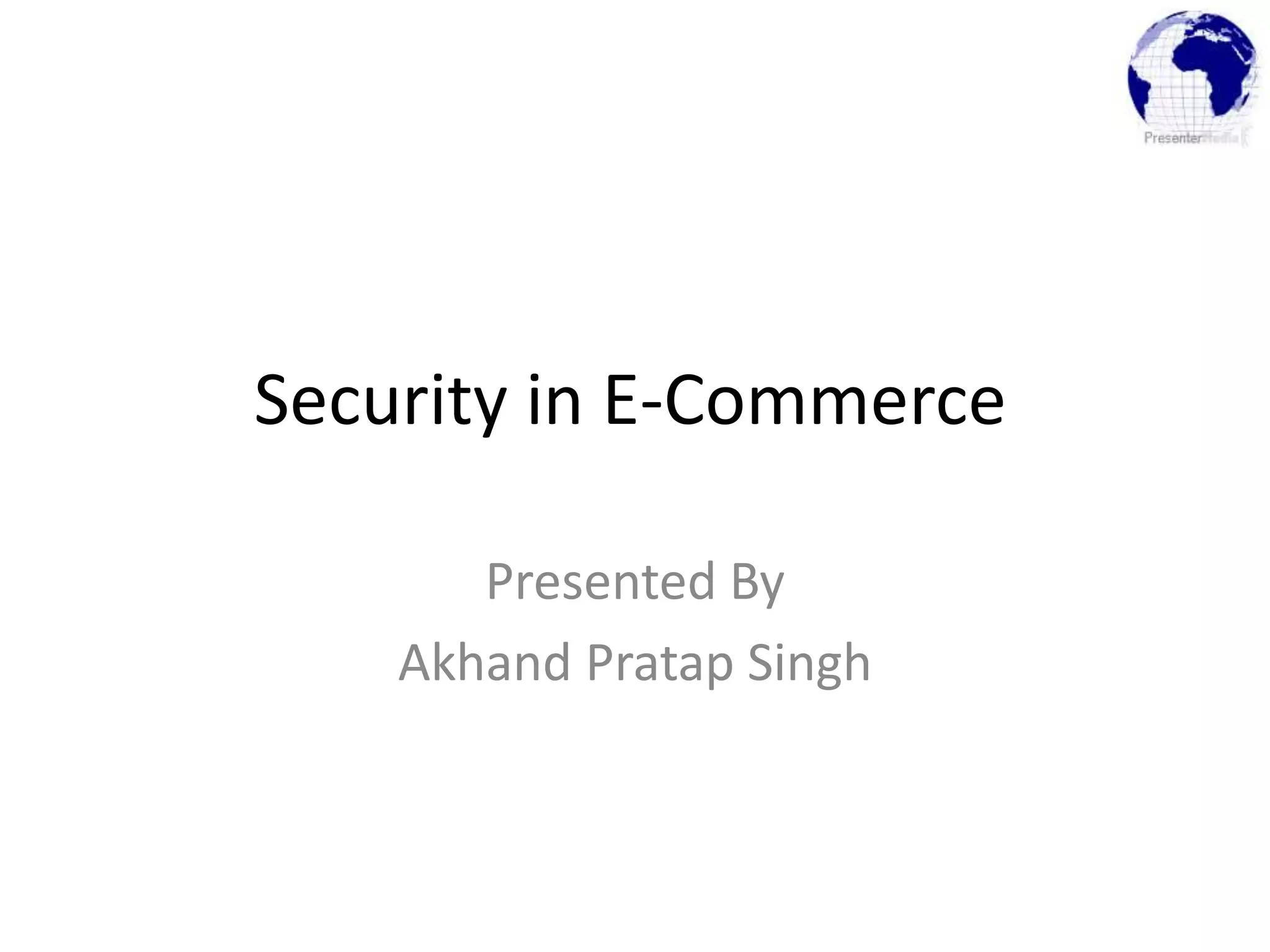 Security in e commerce | PPTX