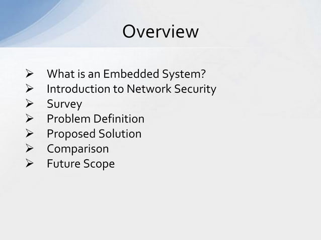 Security in embedded systems | PPTX | Information and Network Security | Computing