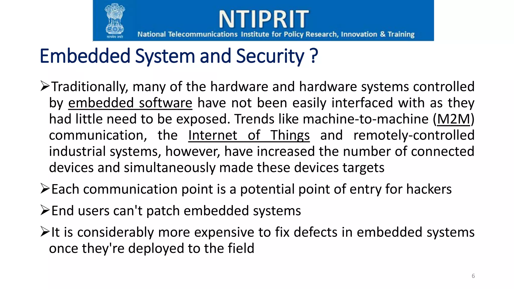 Security in Embedded systems | PDF