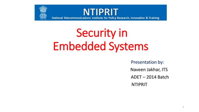 Security In Embedded Systems Pdf